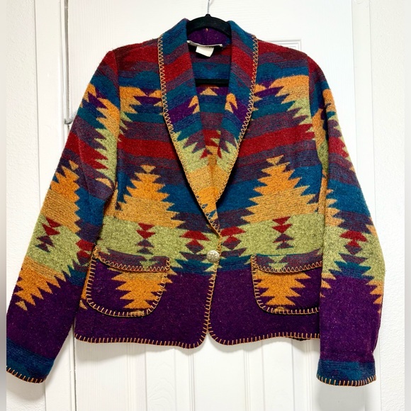 Rhonda Stark | Jackets & Coats | Rhonda Stark Multicolor Wool Jacket ...